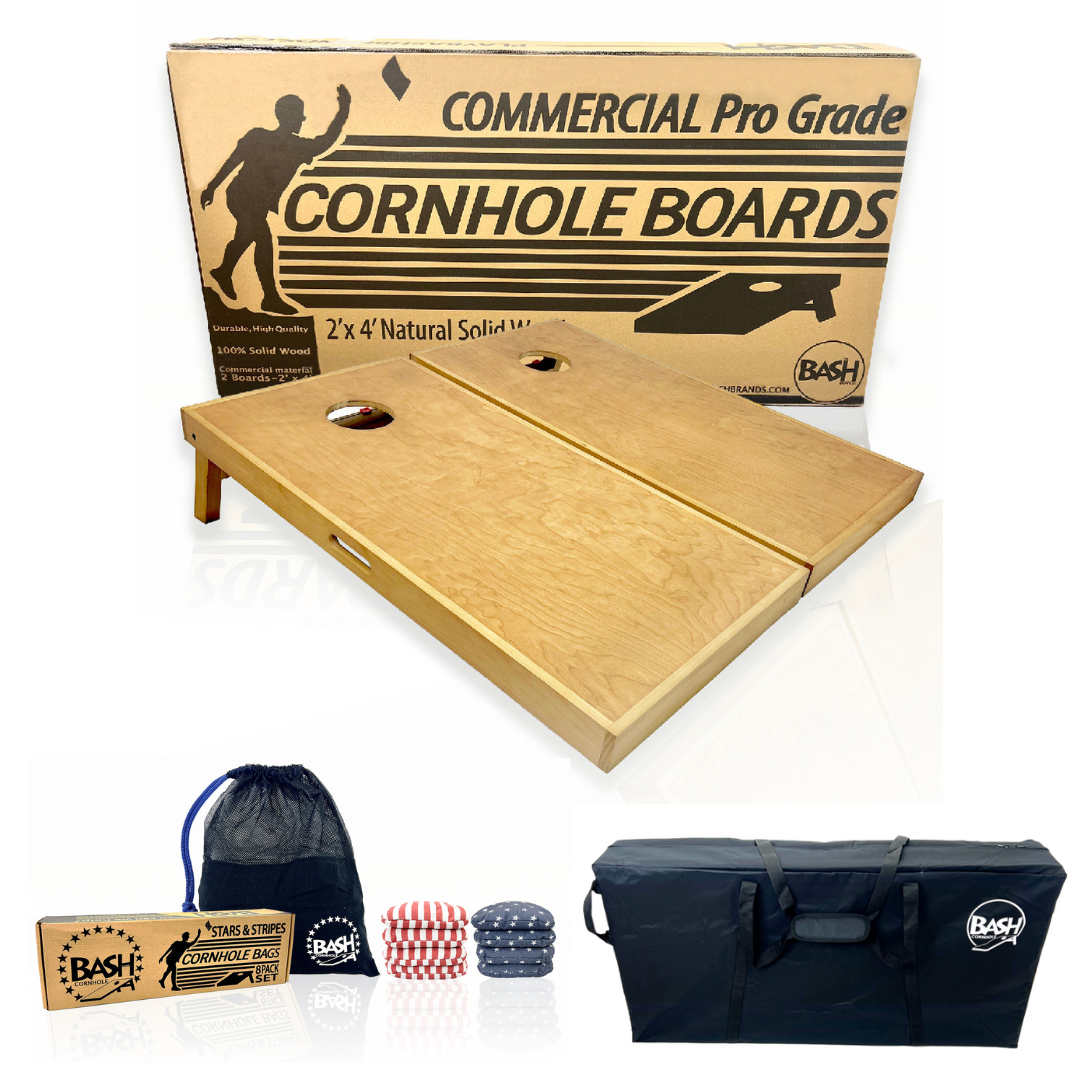 Pro Cornhole Board Set – Commercial Grade, Solid Wood, Regulation Size ...